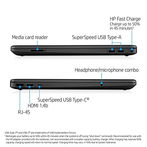 HP 15 Laptop, 15.6" HD Screen, 12th Gen Intel Core i5-1235U, 12GB RAM, 512GB PCIe SSD, Webcam, HDMI, Media Card Reader, Wi-Fi, Windows 11 Home, Black
