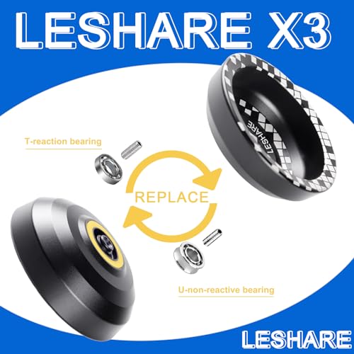 LESHAREYoyo Non-Responsive Pro X3 for Advanced yoyo Players Includes Responsive yoyo for Beginners Aluminum Yoyo for Kids + 5 yoyo Ropes + Gloves + User Instructions