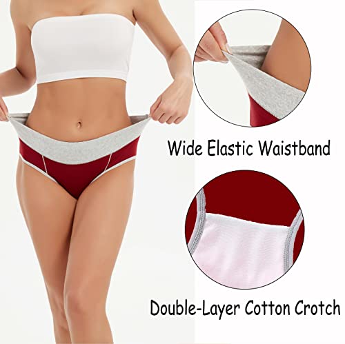 Apluschoice Cotton Underwear for Women Breathable Briefs Stretch Panties Pack of 5(Small) Multi-color