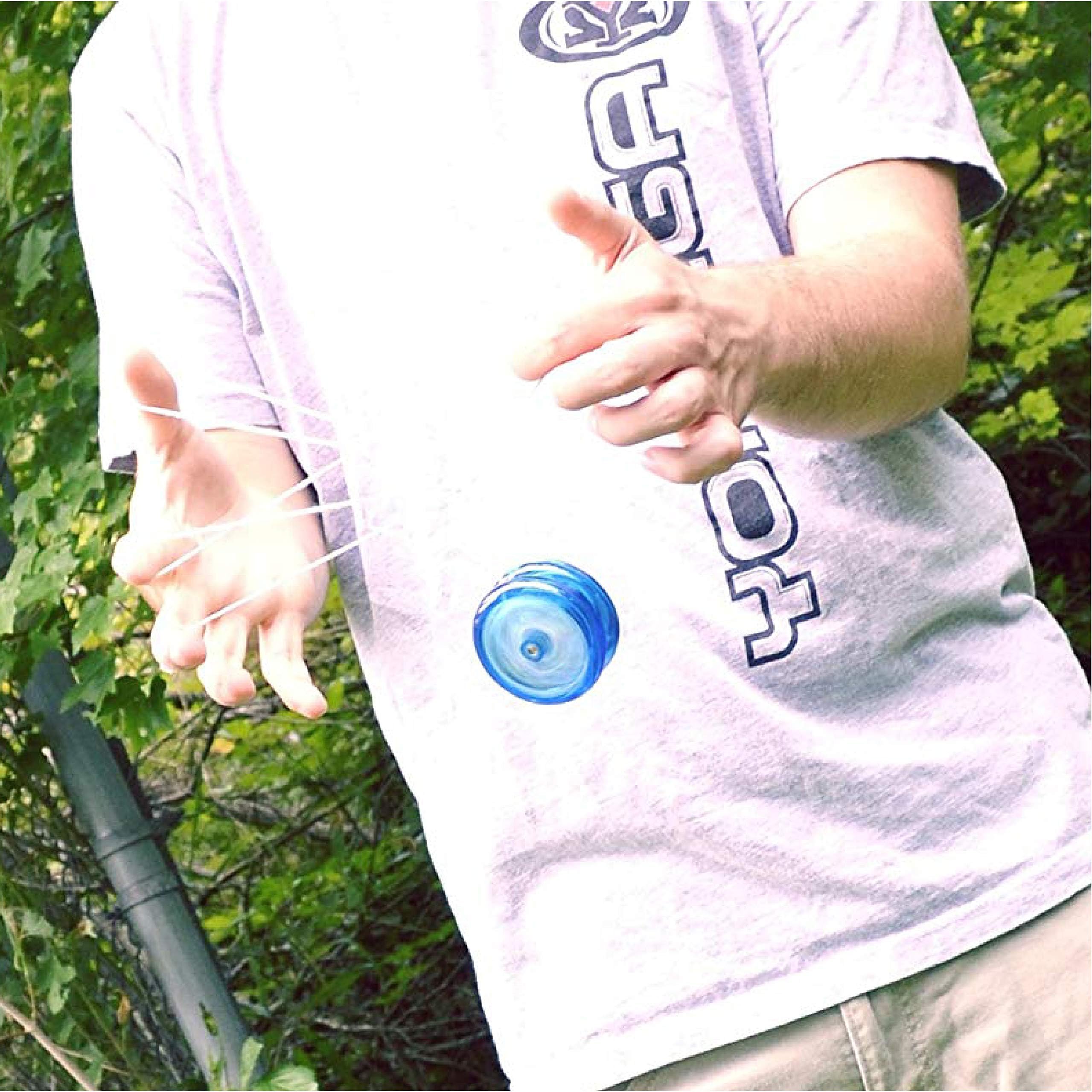 Yomega The Original Brain - Professional Yoyo for Kids and Beginners, Responsive Auto Return Yo Yo Best for String Tricks + Extra 2 Strings & 3 Month Warranty (Blue)