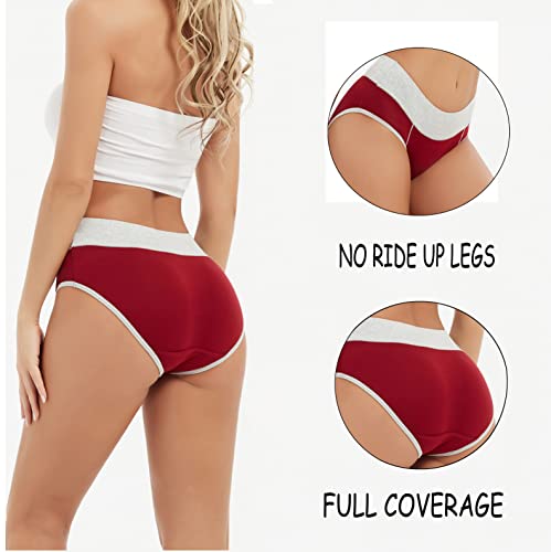 Apluschoice Cotton Underwear for Women Breathable Briefs Stretch Panties Pack of 5(Small) Multi-color