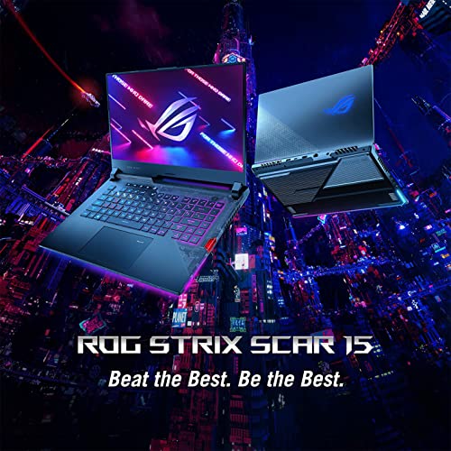 ASUS 2023 ROG Strix Scar 15 15.6" 300Hz IPS Type FHD Gaming Laptop, AMD Ryzen 9 5900HX, 64GB RAM, 2TB PCIe SSD, Backlit Keyboard, GeForce RTX 3080, WiFi 6, Windows 11, Gray, 32GB SnowBell USB Card