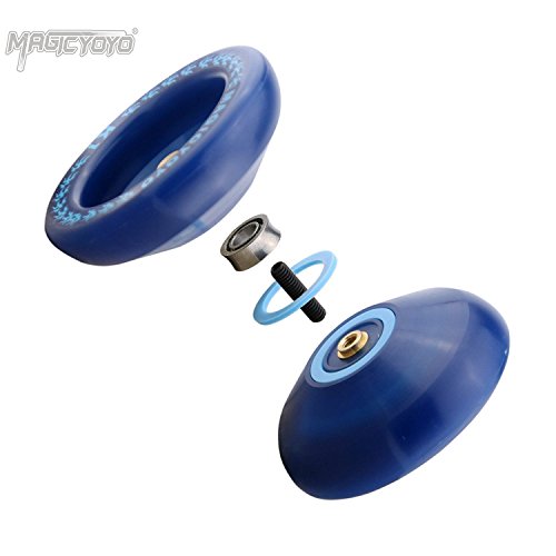 MAGICYOYO Responsive YoYo K1-Plus with Bag, Strings, Glove - Gift for Kids Beginners (K1-Dark Blue)