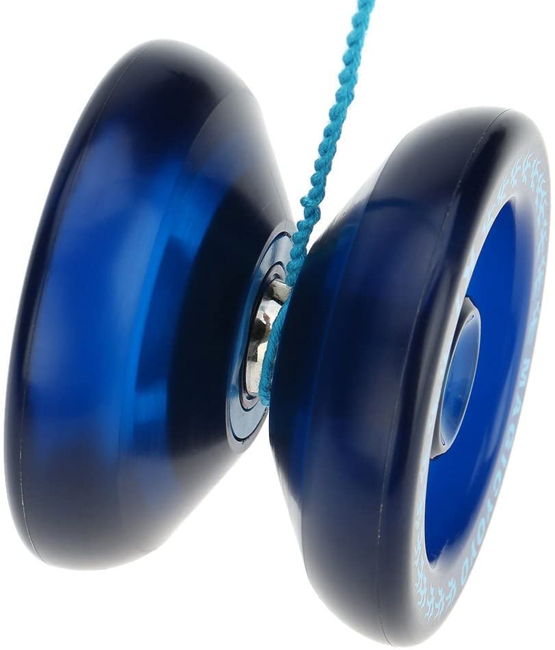 MAGICYOYO Responsive YoYo K1-Plus with Bag, Strings, Glove - Gift for Kids Beginners (K1-Dark Blue)