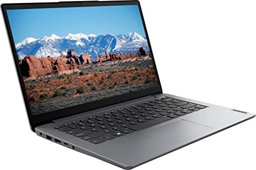 Lenovo Ideapad 1i 14 inch HD Laptop, for Students and Business, Intel Celeron N4020(Up to 2.80GHz), 4GB RAM, 64GB eMMC, WiFi 6, HDMI, Type-A&C, Webcam, 10 Hours Battery Life, Windows 11 S