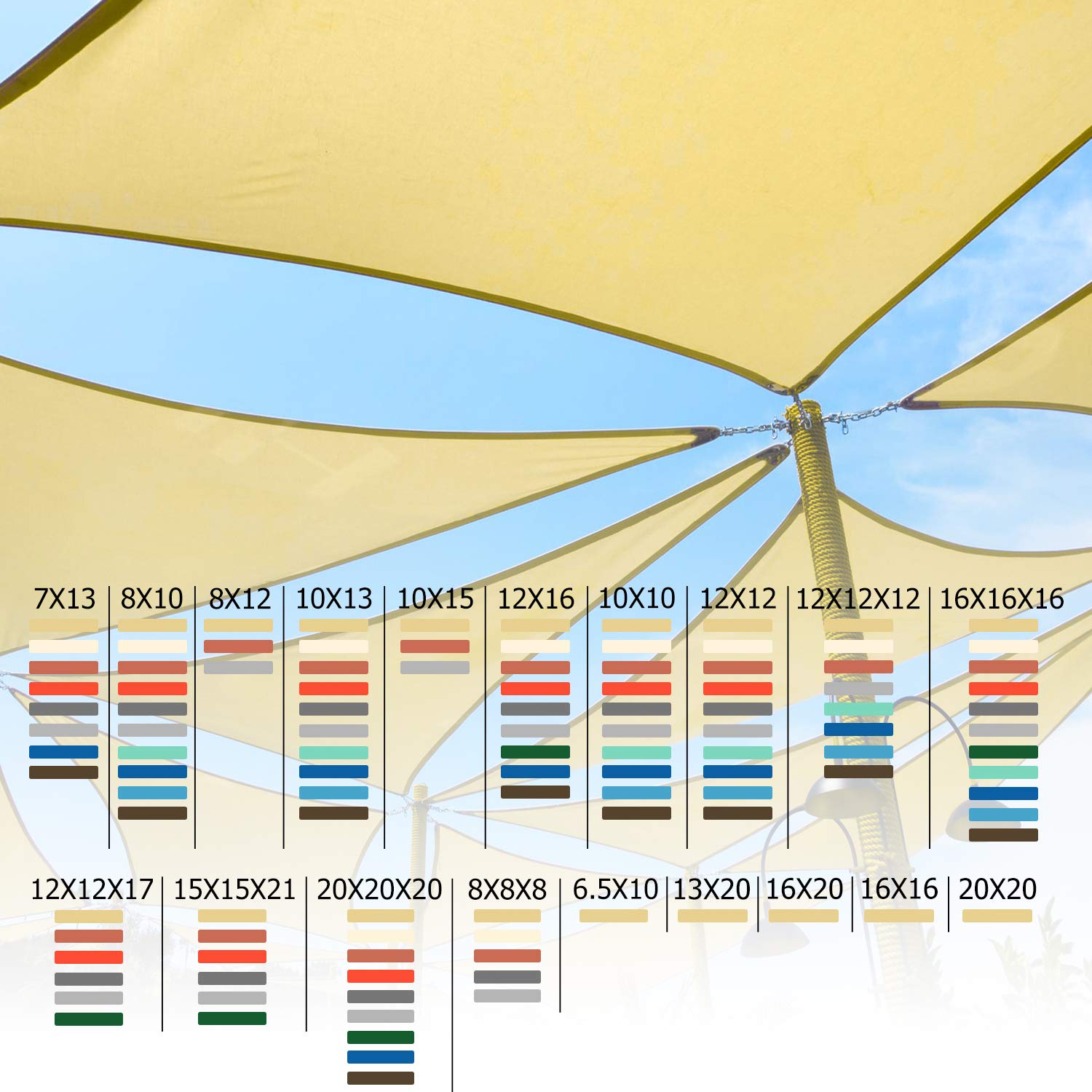 Shade&Beyond 12'x12' Sun Shade Sails Curved Canopy Rectangular Dark Grey 185GSM Shade Sail Permeable for Patio Deck Yard Backyard, (We Make Custom Size)