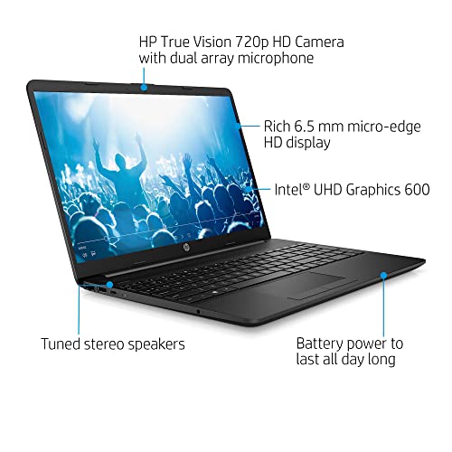 HP 15.6" HD Laptop Computer (2023 Model), Quad-Core Intel Pentium N5030 (Upto 3.1GHz), 8GB RAM, 512GB SSD, Intel UHD Graphics, WiFi, HD Webcam, RJ-45, Long Hour Battery, Win 11+HubxcelAccessory
