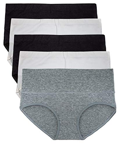 Cotton Underwear for Women Breathable, Soft, Stretchy Briefs Panties Regular & Plus Size Multipack (Small) Basic