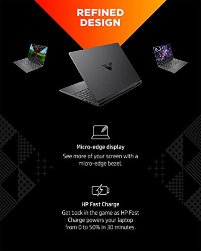 HP 2022 Victus 15.6" 144Hz Gaming Laptop, AMD Ryzen 7 5800H, 32GB RAM, 1TB PCIe SSD, NVIDIA GeForce RTX 3050 Ti Graphics, Backlit Keyboard, Windows 11 Pro, Gray, 32GB SnowBell USB Card