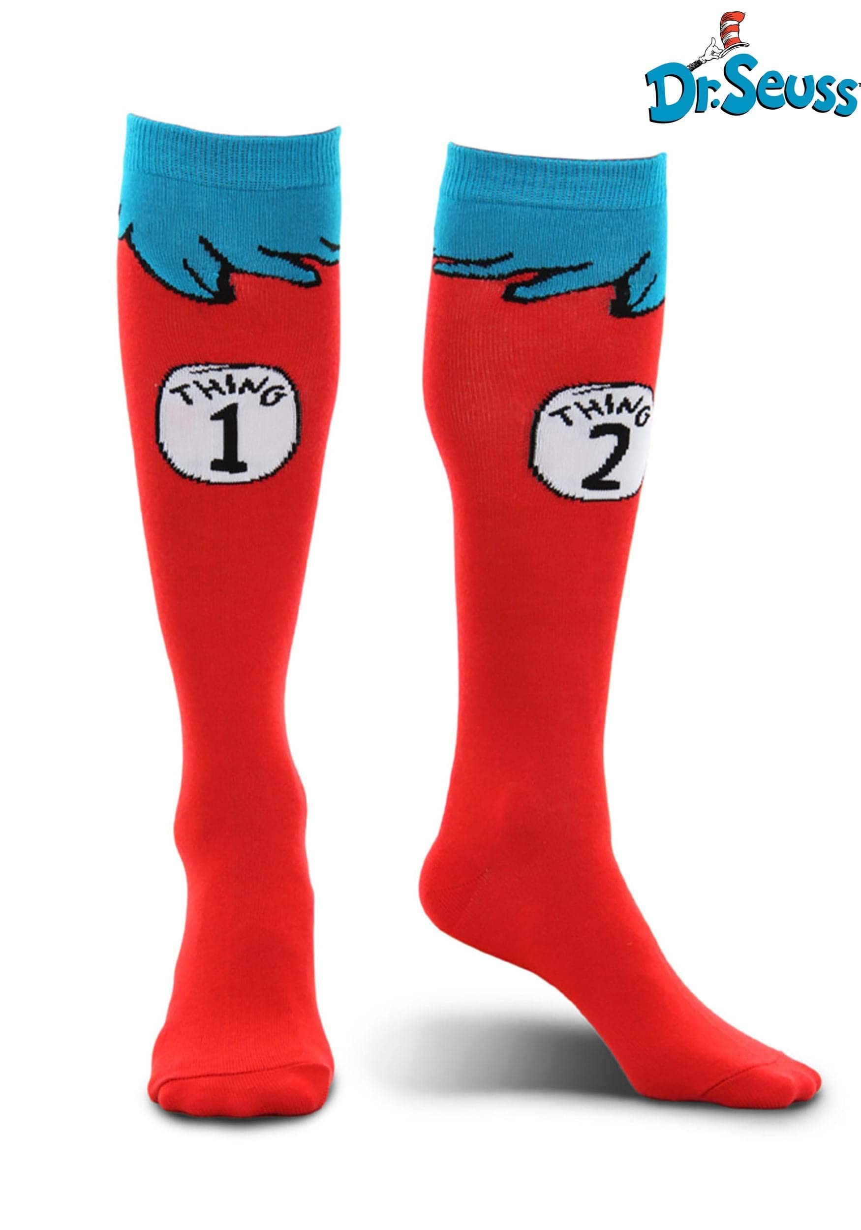 elope Dr. Seuss Thing 1 & 2 Costume Socks for Kids