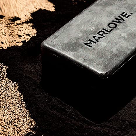 MARLOWE. No. 106 Charcoal Soap 7 oz (6 Bars) Body Bar Soap for Men, Cleansing, Purifying & Hydrating with Natural Extracts, Shea Butter, Olive Oil & Green Tea Extracts, Fresh Woodsy Scent