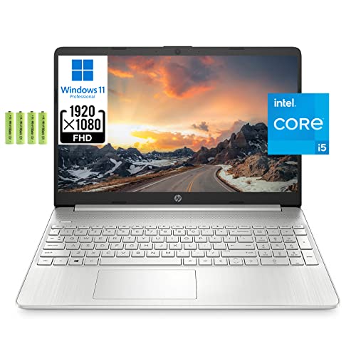 [Windows 11 Pro]HP 15 15.6" FHD Business Laptop Computer, Quad Core Intel i5-1135G7 (Beats i7-1065G7), 16GB RAM, 512GB PCIe SSD, Numeric Keypad, Wi-Fi 6, Bluetooth 4.2, Type-C, Webcam, HDMI, w/Battery