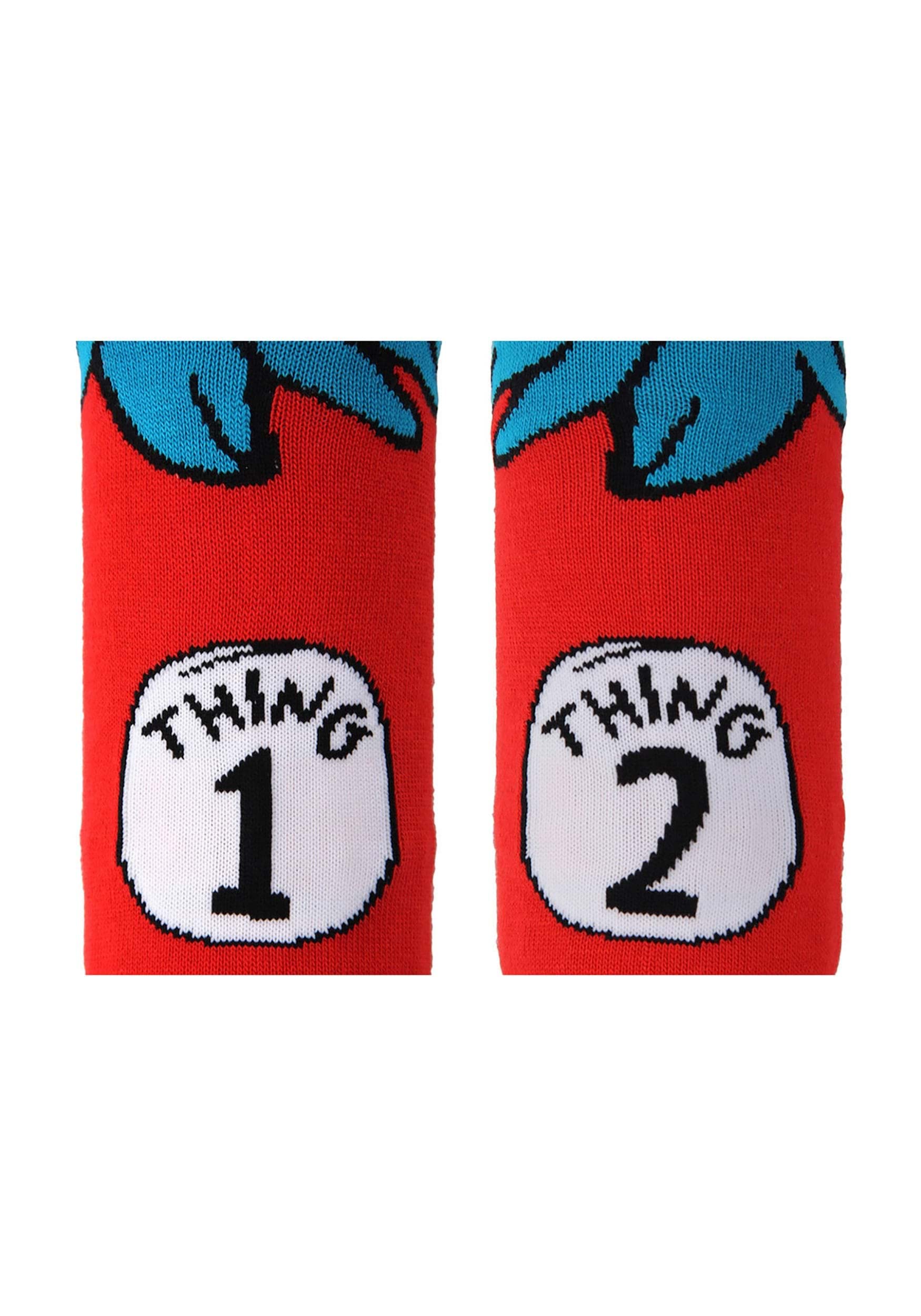 elope Dr. Seuss Thing 1 & 2 Costume Socks for Kids