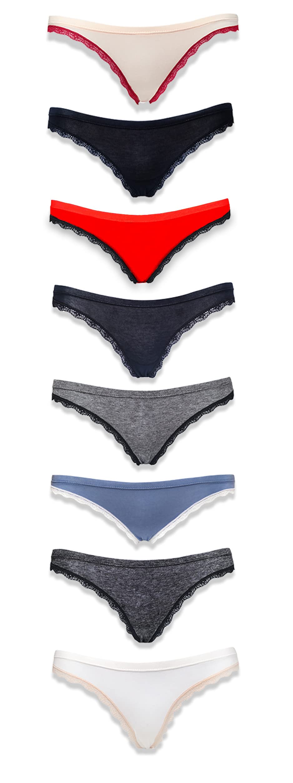 Emprella Women Underwear, 10 Pack Womens Panties Cotton Bikini Seamless Lady Panty S-XXL