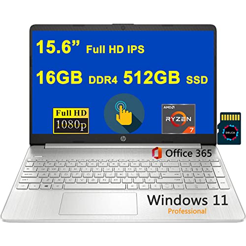 HP 15 Laptop Business Laptop Computer I 15.6β Diagonal Full HD IPS MultiTouch I AMD 8-Core Ryzen 7 4700U (>i7-10710U) I 16GB 16GB DDR4 I 512GB SSD HP Laptop HP 15 Business Laptop MultiTouch