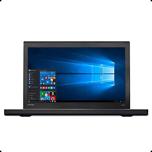 Lenovo ThinkPad X270 12.5" 8GB 256GB Intel Core i7-6600U X2 2.4GHz, Black (Renewed)