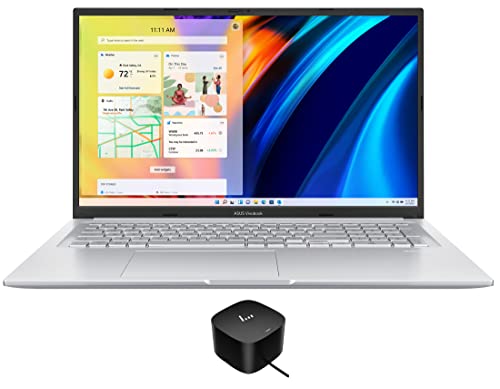 ASUS VivoBook 17X Home & Business Laptop (AMD Ryzen 7 5800H 8-Core, 16GB RAM, 1TB PCIe SSD, AMD Radeon, 17.3" 60Hz Full HD (1920x1080), WiFi, Bluetooth, Backlit KB, Win 11 Pro) with 120W G4 Dock