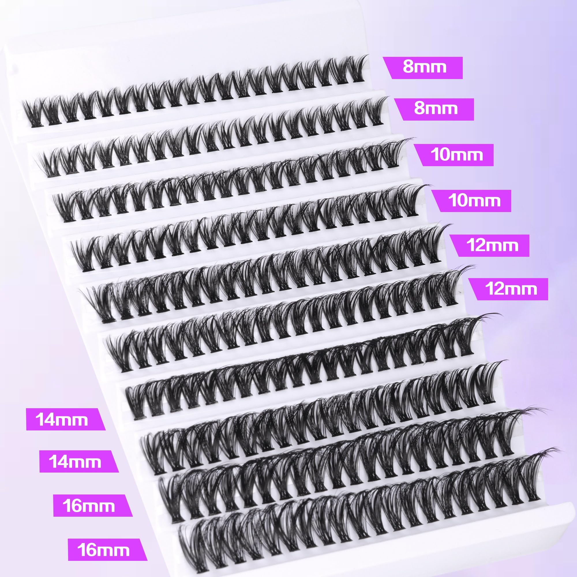 Lash Extension Kit Bond and Seal 200pcs DIY Lash Clusters Kit 8-16MM CD Curl Eyelash Extension Kit Wispy Individual Lashes Kit Eyelash Clusters by Ruairie
