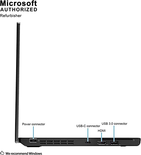 Lenovo ThinkPad X270 12.5" 8GB 256GB Intel Core i7-6600U X2 2.4GHz, Black (Renewed)