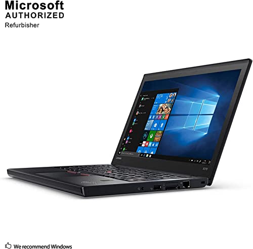 Lenovo ThinkPad X270 12.5" 8GB 256GB Intel Core i7-6600U X2 2.4GHz, Black (Renewed)