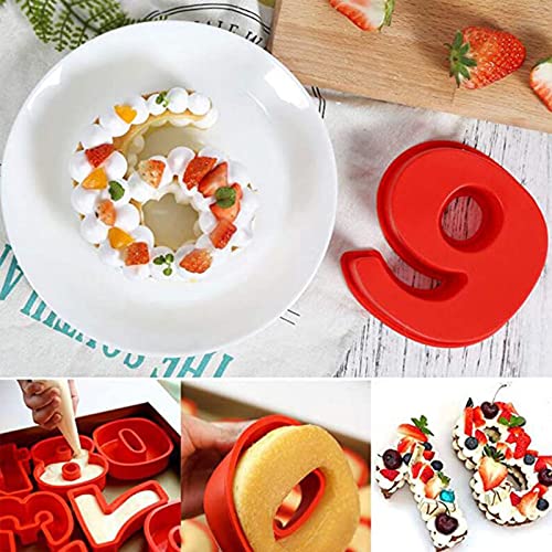 3d Silicone Number Cake Molds, Large Silicone Letter Arabic Number Fondant Cake Baking Pan for Birthday Festival BD Relationship Marry Anniversary Wedding Party,10 Inch (7)