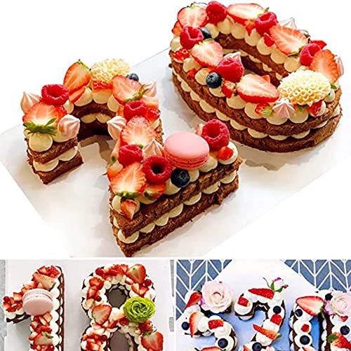 3d Silicone Number Cake Molds, Large Silicone Letter Arabic Number Fondant Cake Baking Pan for Birthday Festival BD Relationship Marry Anniversary Wedding Party,10 Inch (7)