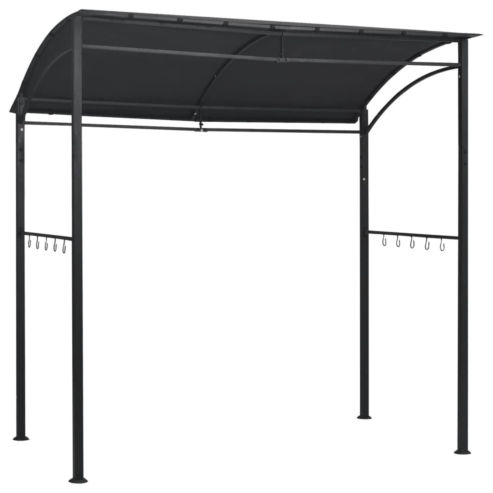 Tidyard BBQ Gazebo Sun Shade Shelter Anthracite Steel for Patio, Wedding, BBQ, Camping, Festival Events 7.1ft x 4.9ft x 7.2ft (L x W x H)