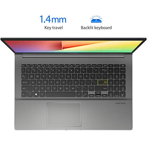 ASUS VivoBook S15 S533 Thin and Light Laptop, 15.6โ FHD Display, Intel Core i7-1165G7 CPU, 16GB DDR4 RAM, 512GB PCIe SSD, Fingerprint Reader, Wi-Fi 6, Windows 10 Home, Indie Black, S533EA-DH74