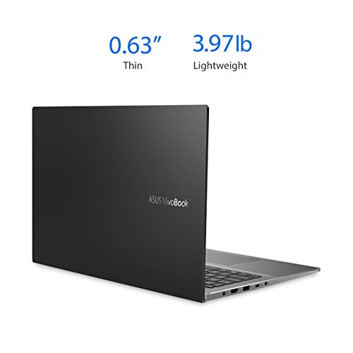 ASUS VivoBook S15 S533 Thin and Light Laptop, 15.6โ FHD Display, Intel Core i7-1165G7 CPU, 16GB DDR4 RAM, 512GB PCIe SSD, Fingerprint Reader, Wi-Fi 6, Windows 10 Home, Indie Black, S533EA-DH74