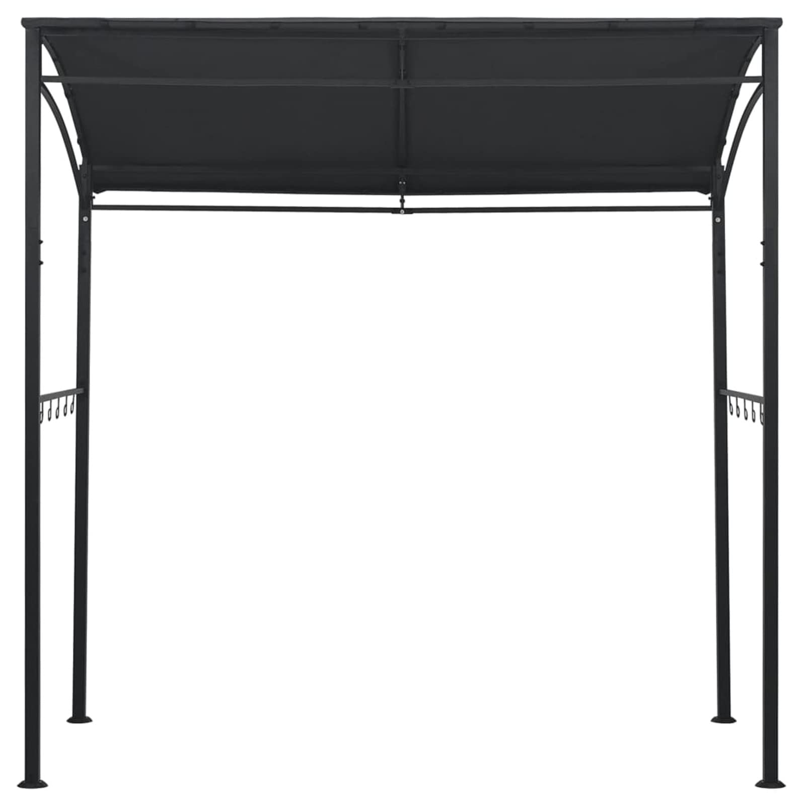Tidyard BBQ Gazebo Sun Shade Shelter Anthracite Steel for Patio, Wedding, BBQ, Camping, Festival Events 7.1ft x 4.9ft x 7.2ft (L x W x H)