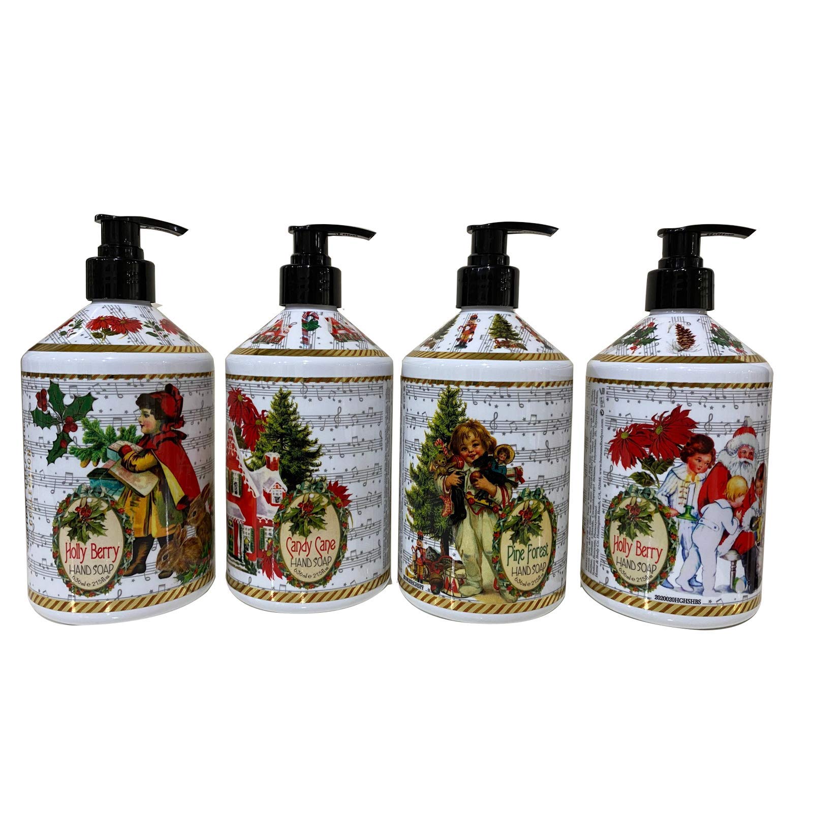 Home & Body Holiday Greetings Collection Hand Soap - 4 Bottles, 21.5 fl oz each