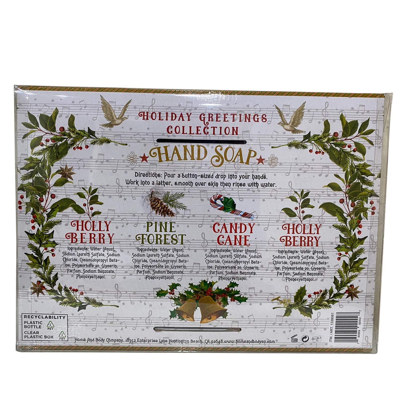 Home & Body Holiday Greetings Collection Hand Soap - 4 Bottles, 21.5 fl oz each