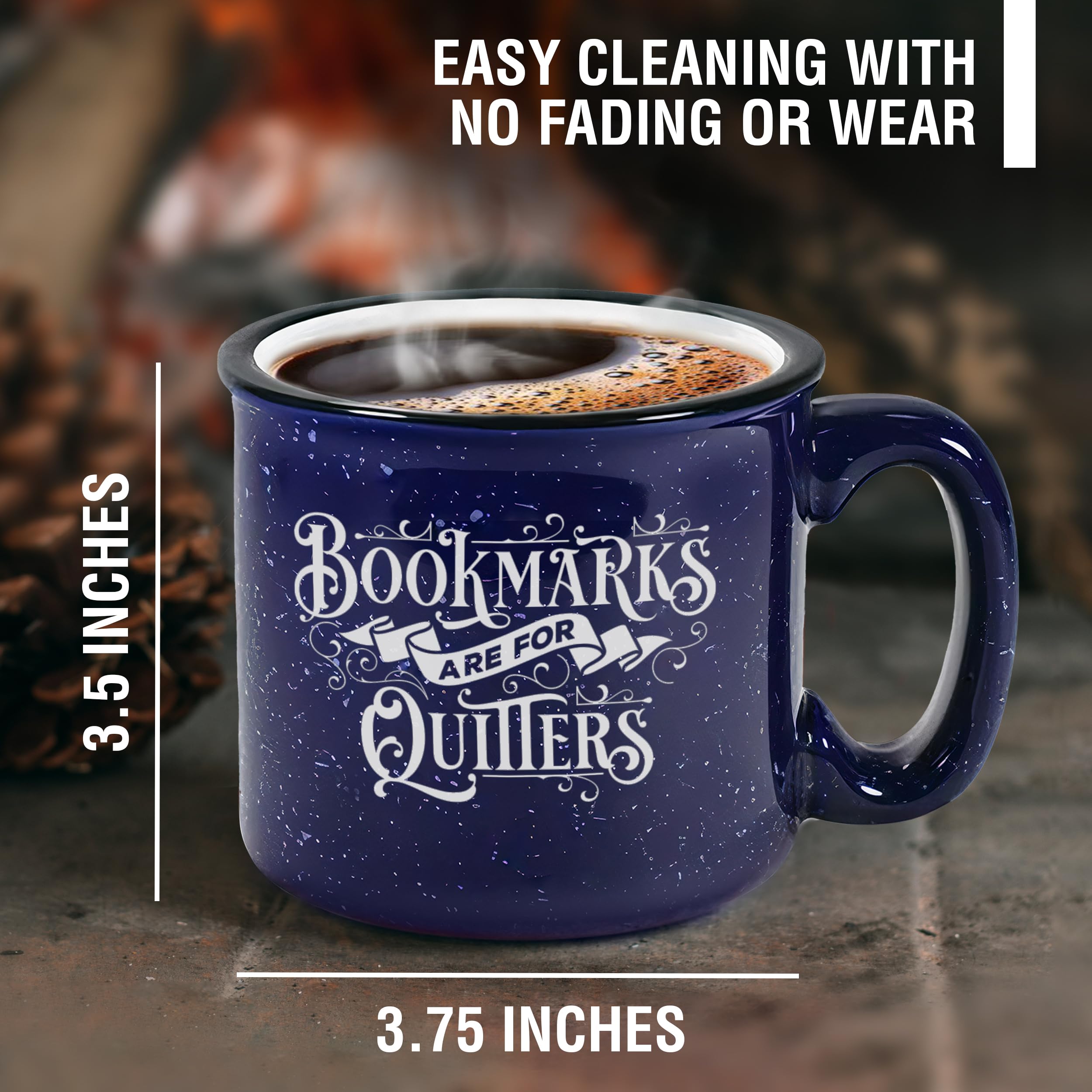 Bad Bananas Librarian Gifts Mug Bookmarks Are For Quitters 15 oz Coffee/Tea Mug Gift for Book Lovers Women