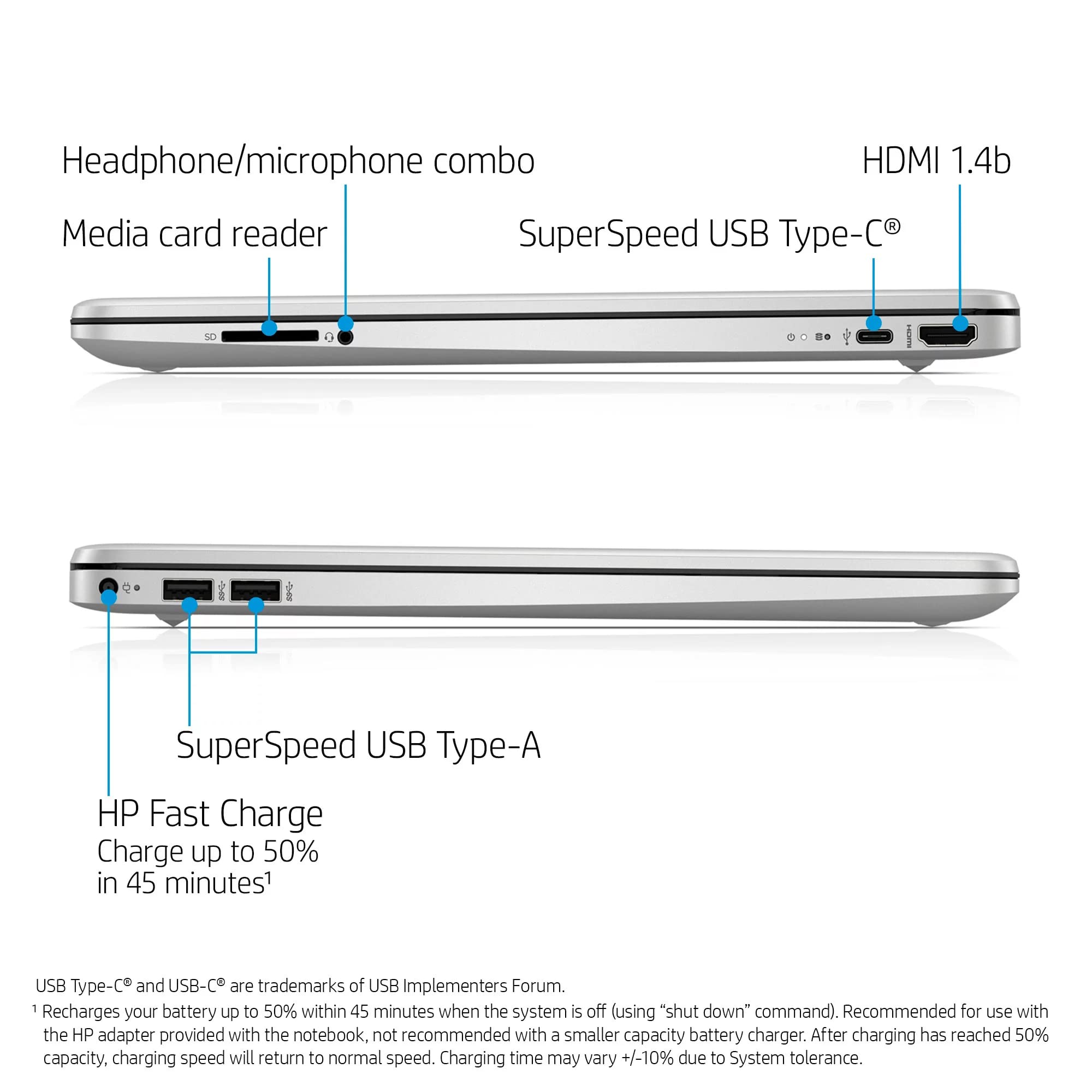 HP 2023 15.6 Inch HD Laptop, 11th Generation Intel Core Processor, 12GB RAM, 512GB SSD, Windows 11 Home in S Mode, Long Battery Life, Fast-Charge, Thin & Light Design