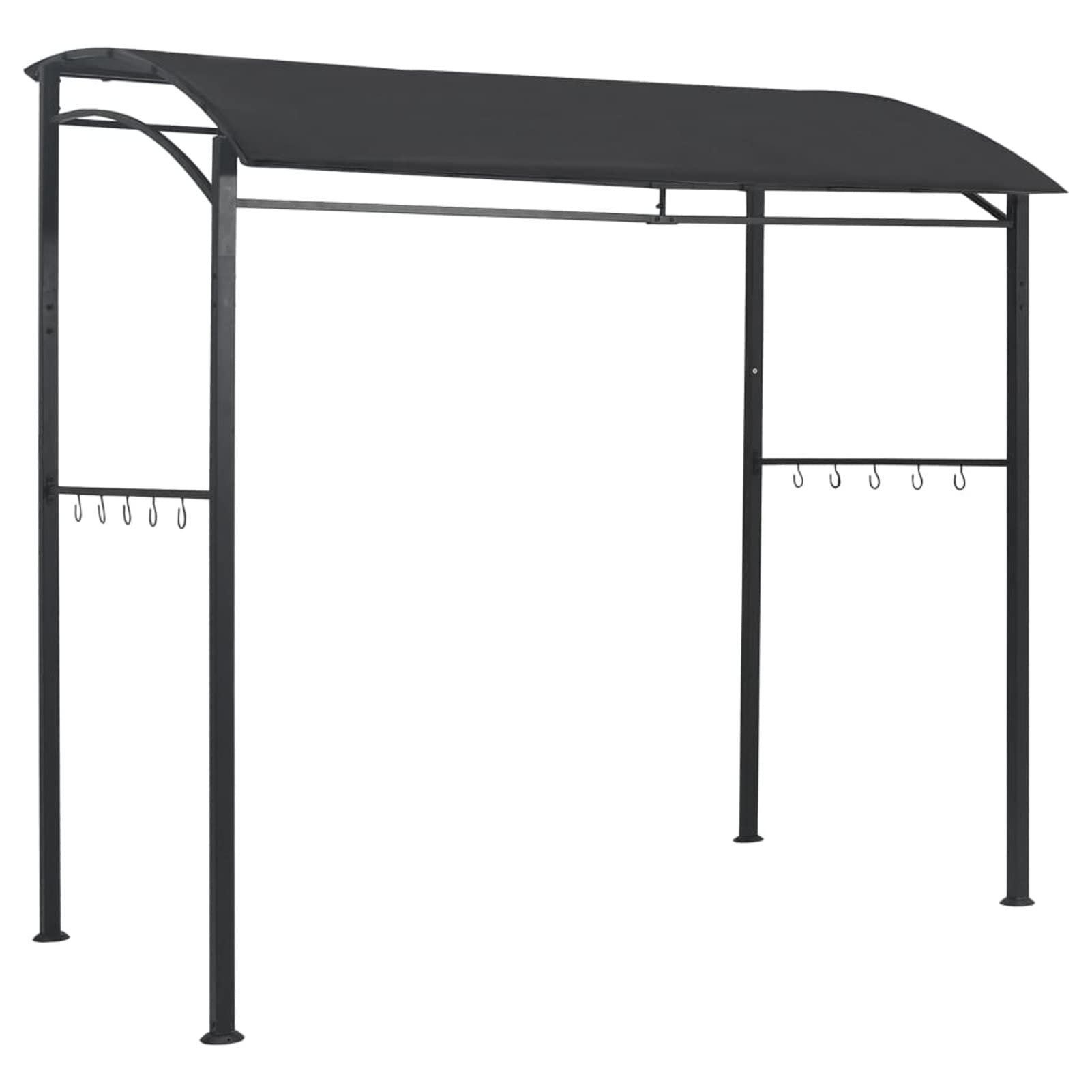 Tidyard BBQ Gazebo Sun Shade Shelter Anthracite Steel for Patio, Wedding, BBQ, Camping, Festival Events 7.1ft x 4.9ft x 7.2ft (L x W x H)