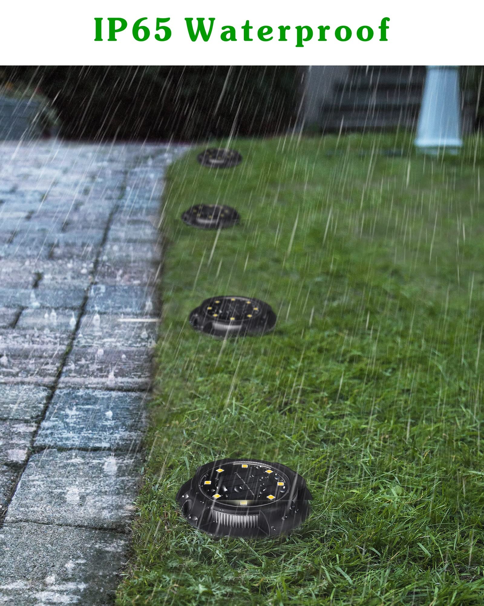 Biling Solar Pathway Lights Outdoor Uplight Sidelight, 12 Packs Blue Bright Solar Ground Lights Walkway Lights Waterproof Solar Deck Lights for Yard Walkway Garden Halloween Decorations