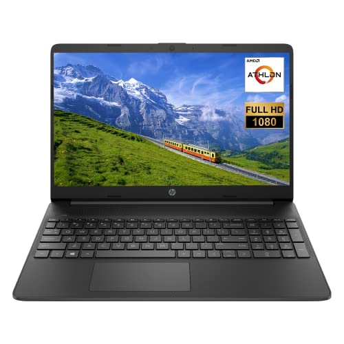 HP 15 Laptop, 15.6" FHD Screen, AMD Athlon Gold 3150U Processor, 32GB RAM, 1TB PCIe SSD, Webcam, HDMI, SD Card Reader, Wi-Fi, Windows 11 Home, Black