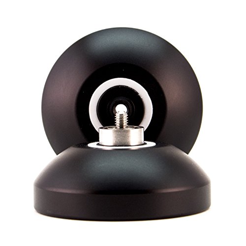 YoyoFactory Dv888 - A Simple and Comfortable Beginner Friendly Yoyo - Comes with Extra String & Pre Tied Finger Loop - Constructed from Aircraft Grade Aluminum - for Novice and Advanced Tricks Black
