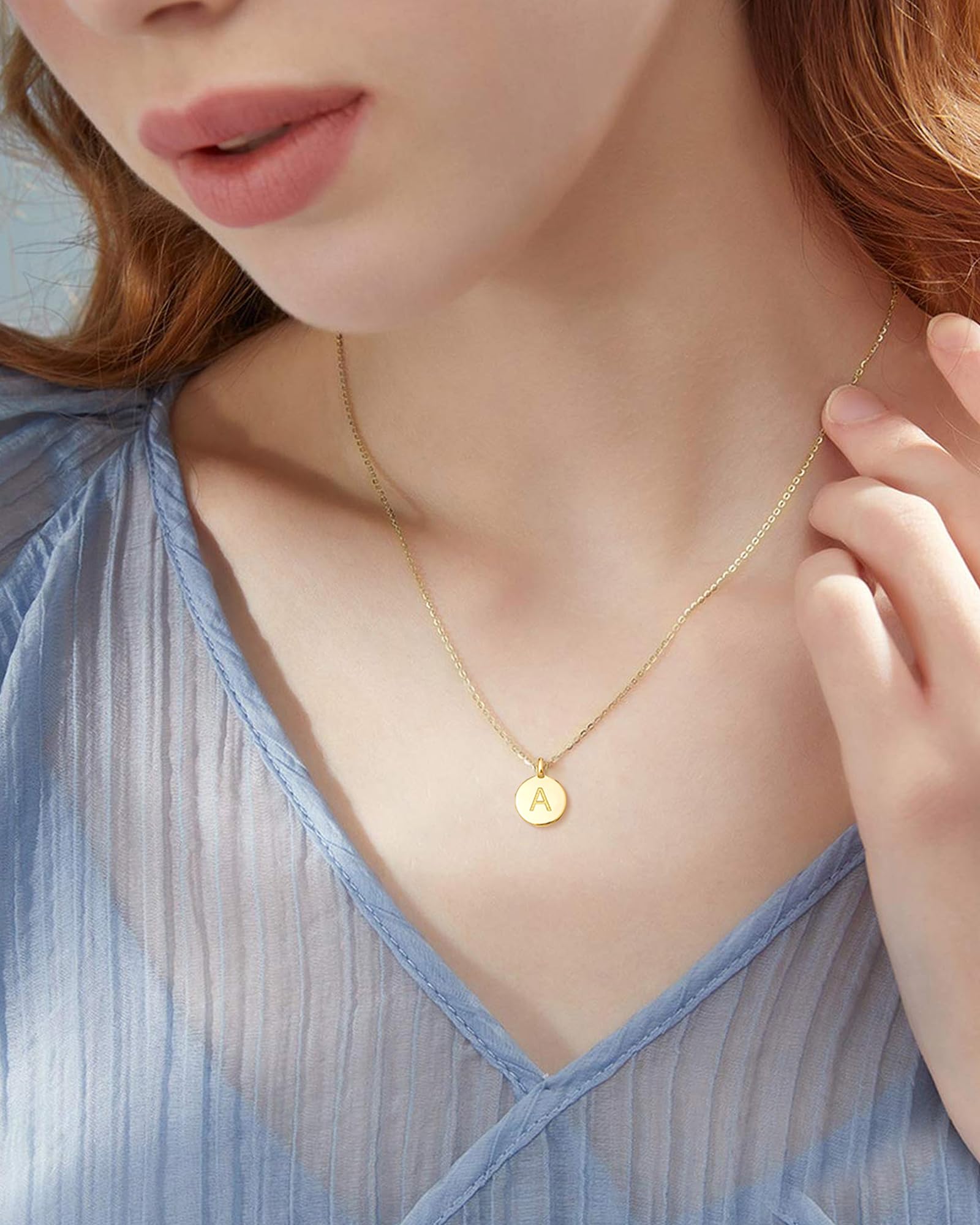 L Necklace, Personalized Necklaces for Women, Letter Initial Custom Name Necklace, Gold Necklaces for Women