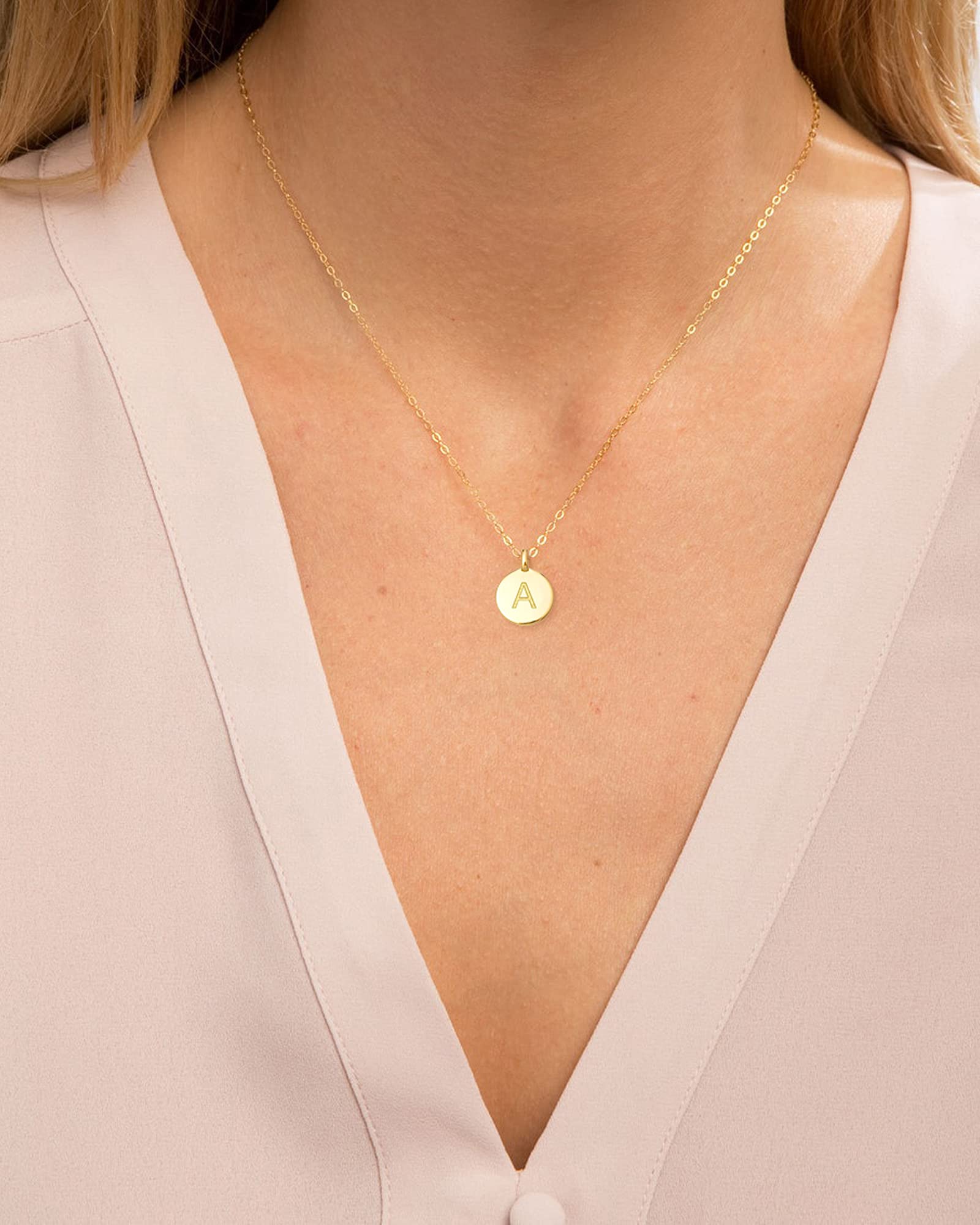 L Necklace, Personalized Necklaces for Women, Letter Initial Custom Name Necklace, Gold Necklaces for Women