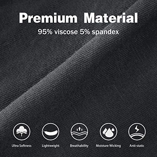 POUDEW Panties for Women Pack Ultra Soft Viscose Full Coverage Ladies Underwear, 6 Pack, Black/White/Grey/Navy/Blue/Red, Medium
