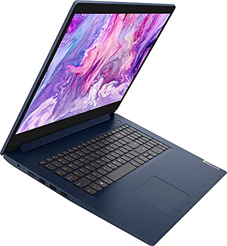 Lenovo IdeaPad 3 Laptop, 17.3" HD+ Screen, Intel Core i5-1035G1 Processor, 8GB RAM, 256GB SSD, HDMI, Wi-Fi, Bluetooth, Windows 11 Home, Blue