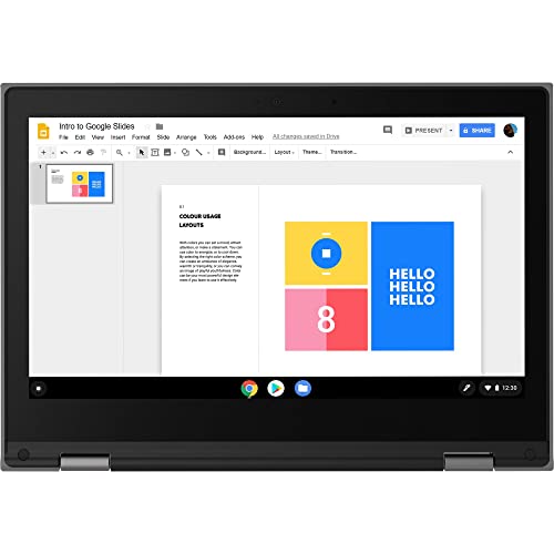Lenovo 300e 11.6" 2-in-1 Touchscreen Chromebook (Intel N4020, 4GB RAM, 32GB Storage, Stylus, Webcam), Ruggedized & Water Resistant, Flip Convertible Home & Education Laptop, Chrome OS (Renewed)