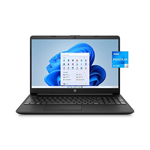 HP 2023 Newest 15 inch Laptop, Intel Quad-Core Processor, 8GB RAM, 256GB SSD, Wi-Fi, Bluetooth, HDMI, Windows 11 Home, Bundle with JAWFOAL