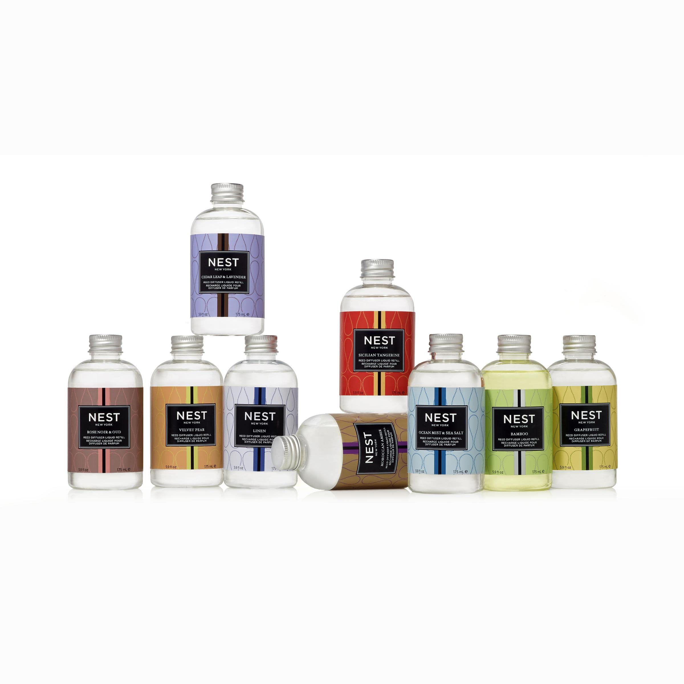 NEST New York Reed Diffuser Liquid Refill, Moroccan Amber - 5.9 fl oz - Fragrance for Up to 90 Days - Flame Free