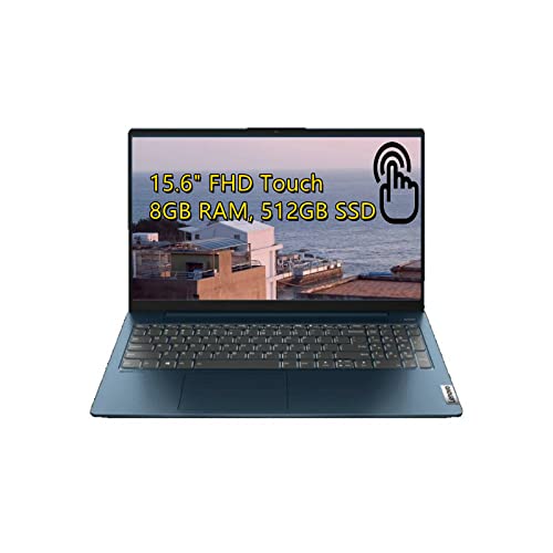 Lenovo Ideapad 5i 15.6" FHD (1920 x 1080) Touchscreen Laptop, Intel Core i5-1135G7 Quad Core 11th Gen. Up to 2.4 GHz, 8GB RAM, 256GB SSD, Bluetooth, HDMI, Win 10 Home, Blue