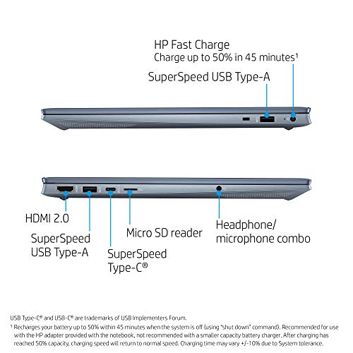 2020 HP Pavilion 15.6" FHD 1920 x 1080 Laptop AMD Ryzen 5 4500U 8GB SDRAM 512GB SSD Windows 10 Horizon Blue