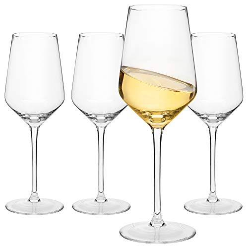 ELIXIR GLASSWARE Crystal Wine Glasses β Hand Blown Red & White Wine Glasses β Set of 4 Long Stem Wine Glasses, Premium Crystal β Wedding, Anniversary, Christmas β 13 oz, Clear