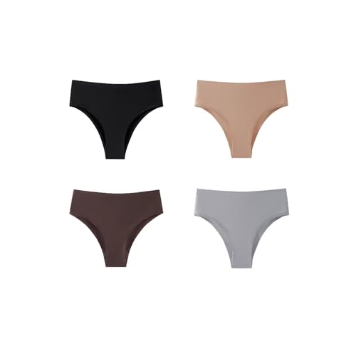 Yunleeb Breathable Underwear for Women No Panty Lines ladies Underwear Pack 4 (XS~XL) MIX2 S