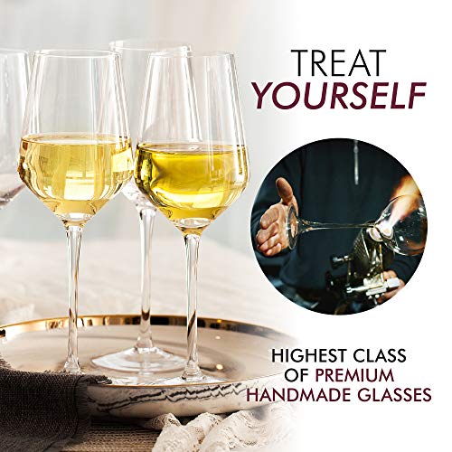 ELIXIR GLASSWARE Crystal Wine Glasses β Hand Blown Red & White Wine Glasses β Set of 4 Long Stem Wine Glasses, Premium Crystal β Wedding, Anniversary, Christmas β 13 oz, Clear
